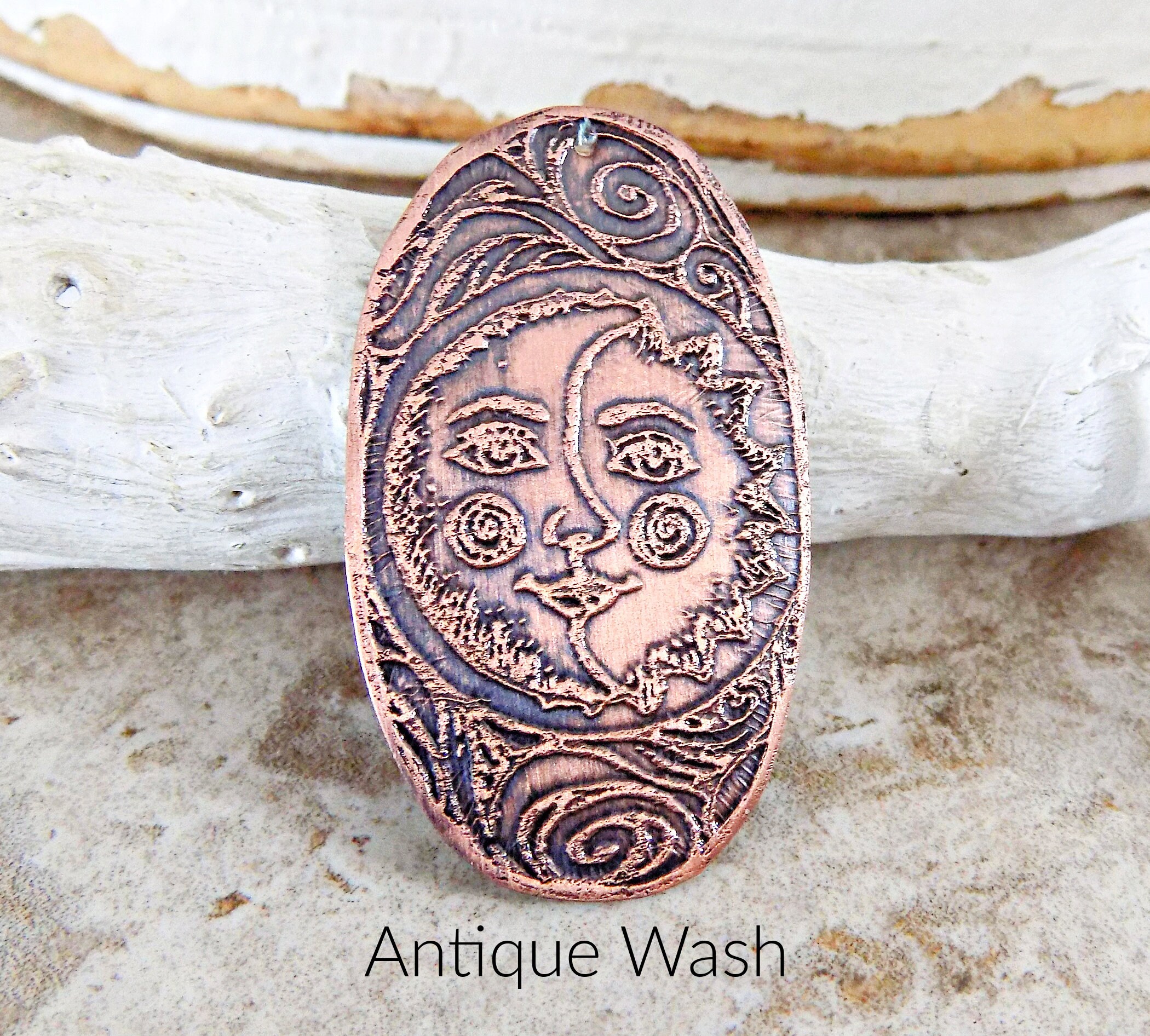 Sun and Moon Charm, Choose Your Finish, DIY Jewelry, Rustic Charms ...