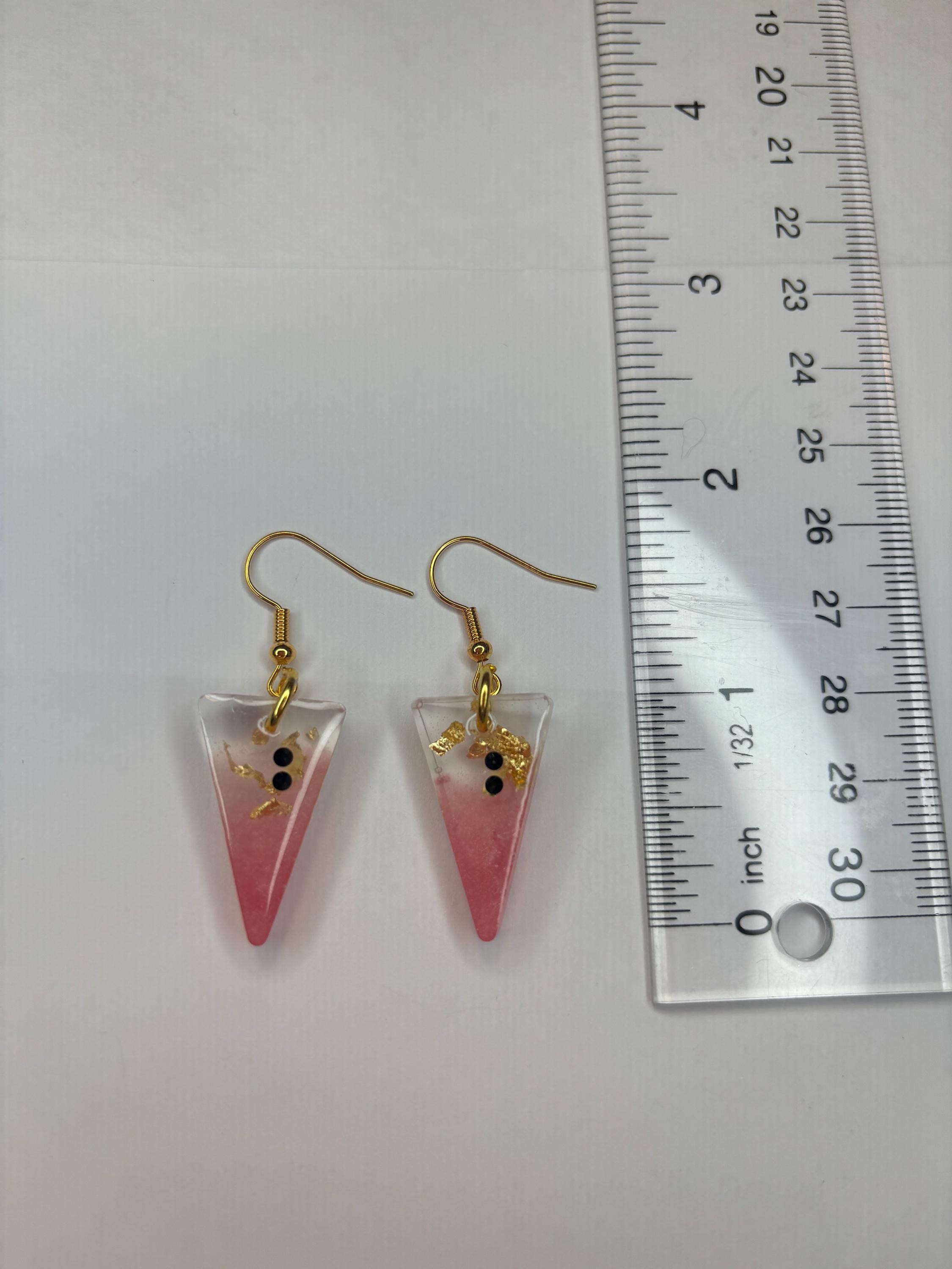 CUSTOM Braille Earrings | Small Triangle Shape - Etsy