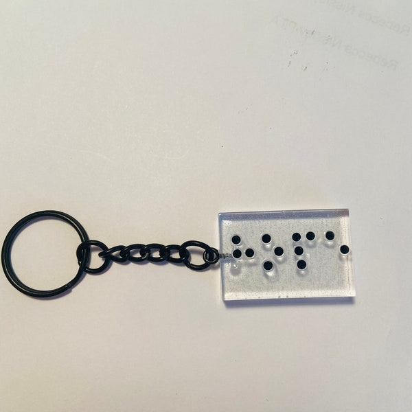 Braille Keychain - Etsy