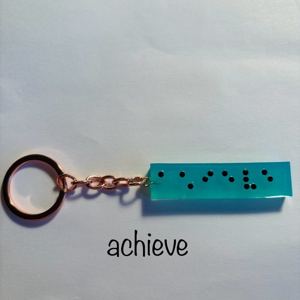 Braille Keychain - Etsy