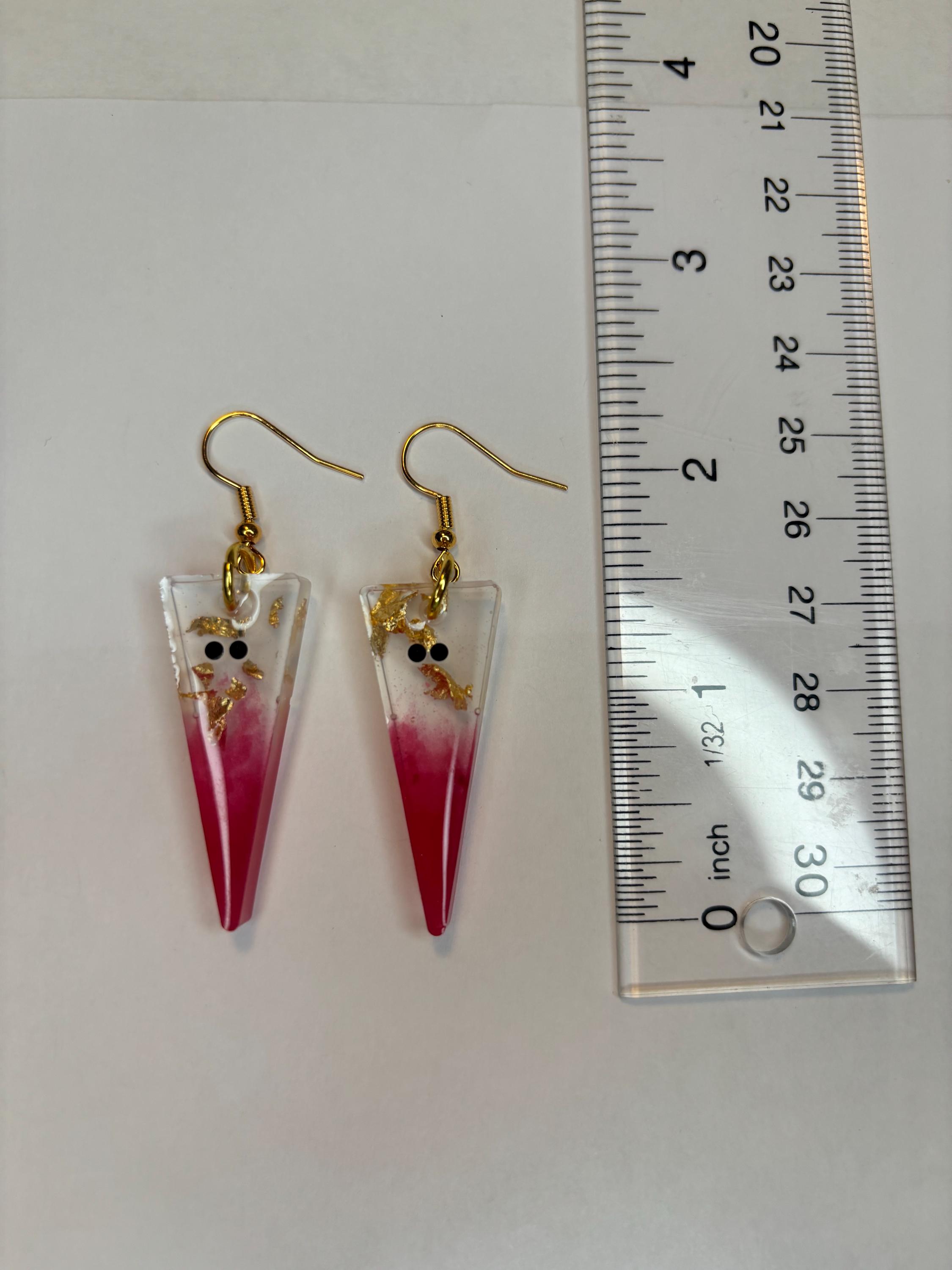 CUSTOM Braille Earrings | Medium Triangle Shape - Etsy