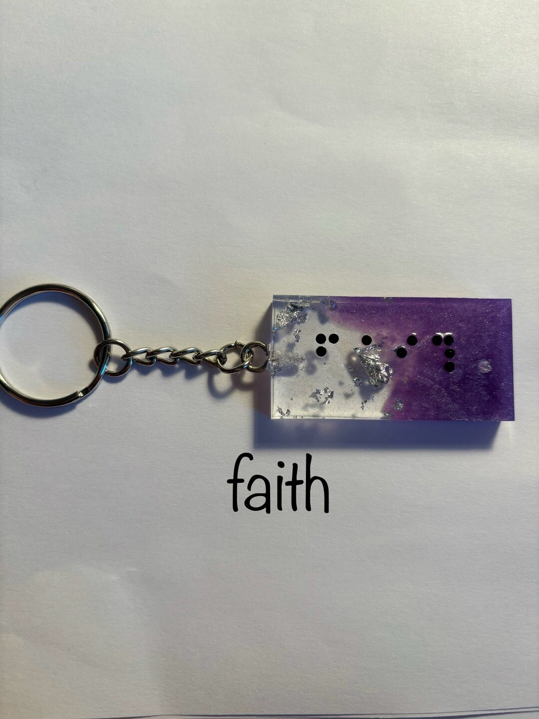 Braille Keychain "faith” - Etsy