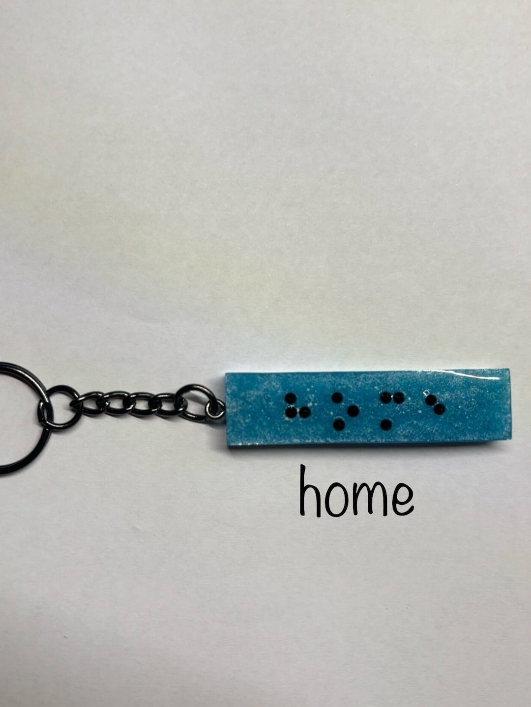 Braille Keychain “home” | Tactile Braille - Etsy
