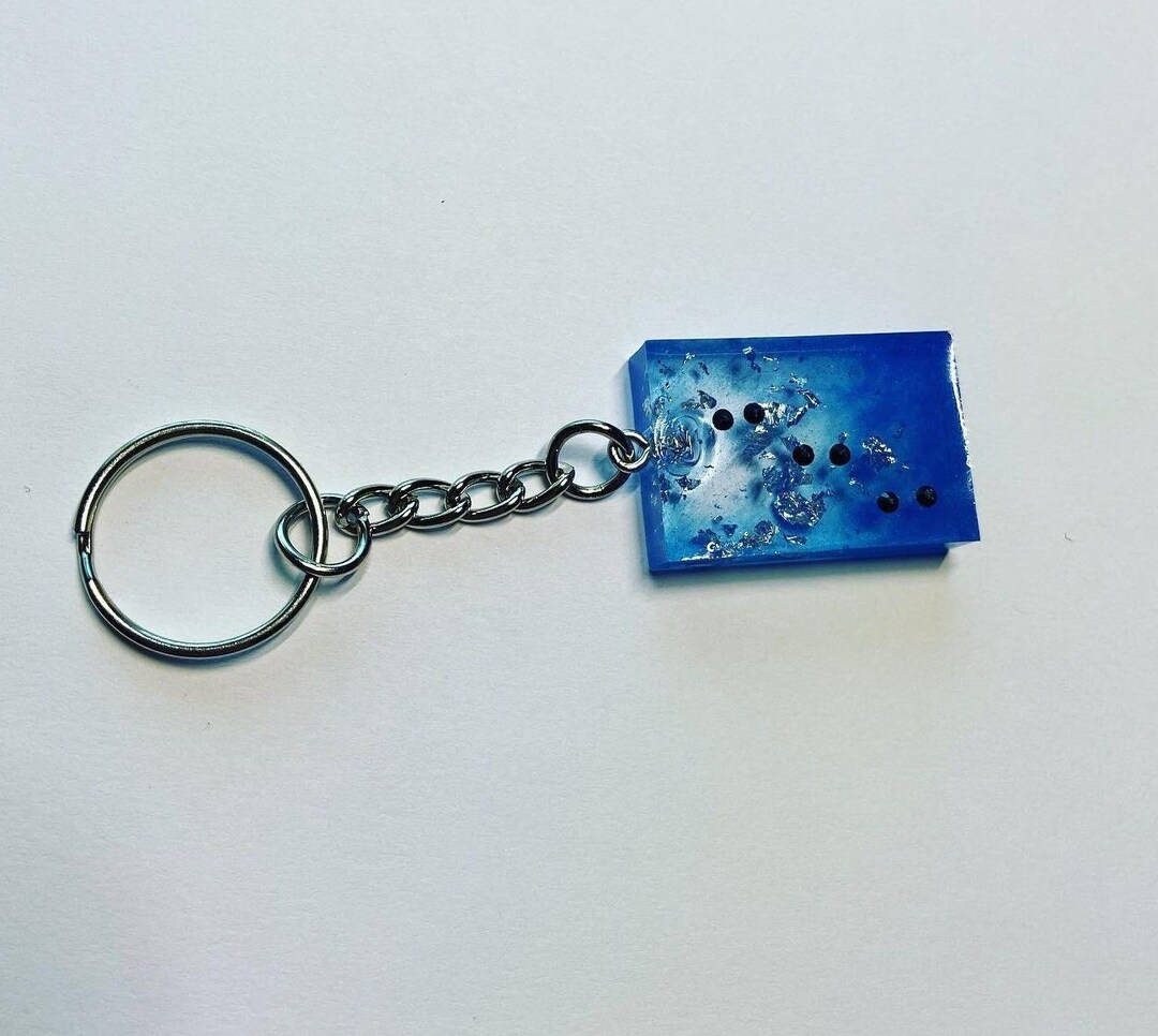 CUSTOMIZE Braille Resin Keychain; Shape: Small Rectangle - Etsy