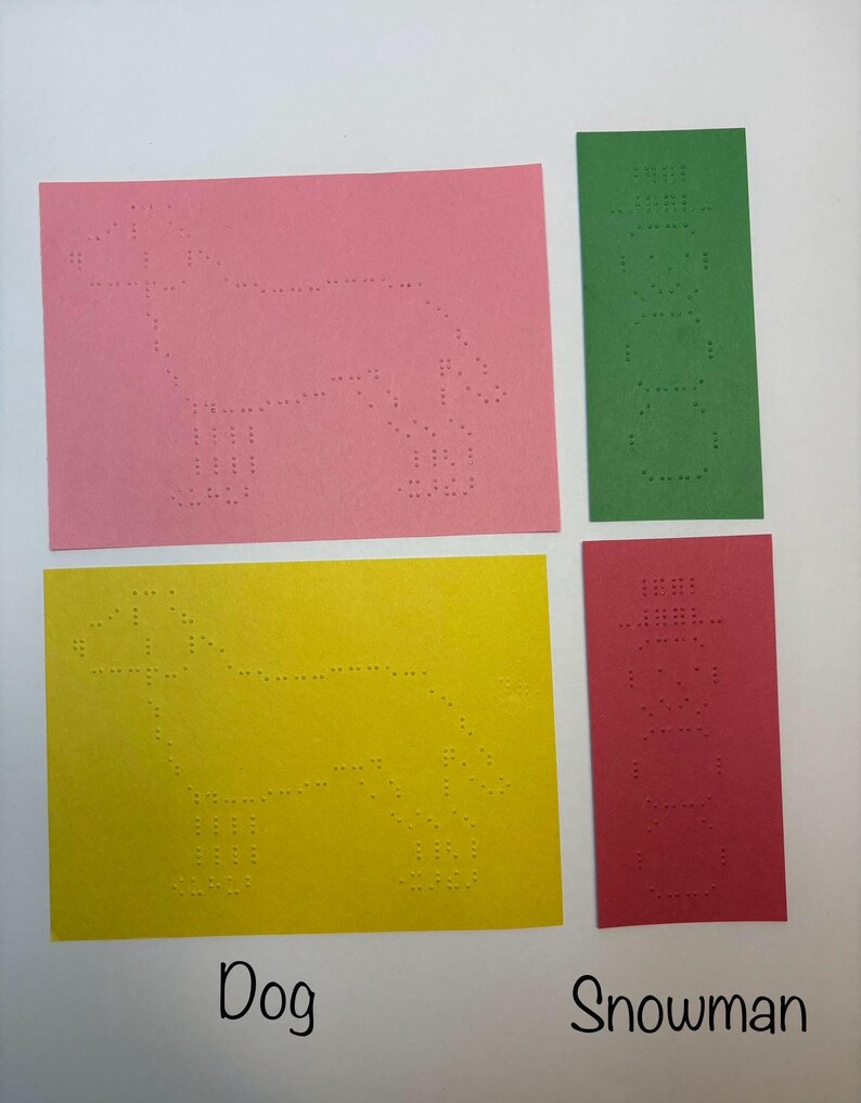 Tactile Braille Card With Tactile Pictures | CUSTOMIZE - Etsy