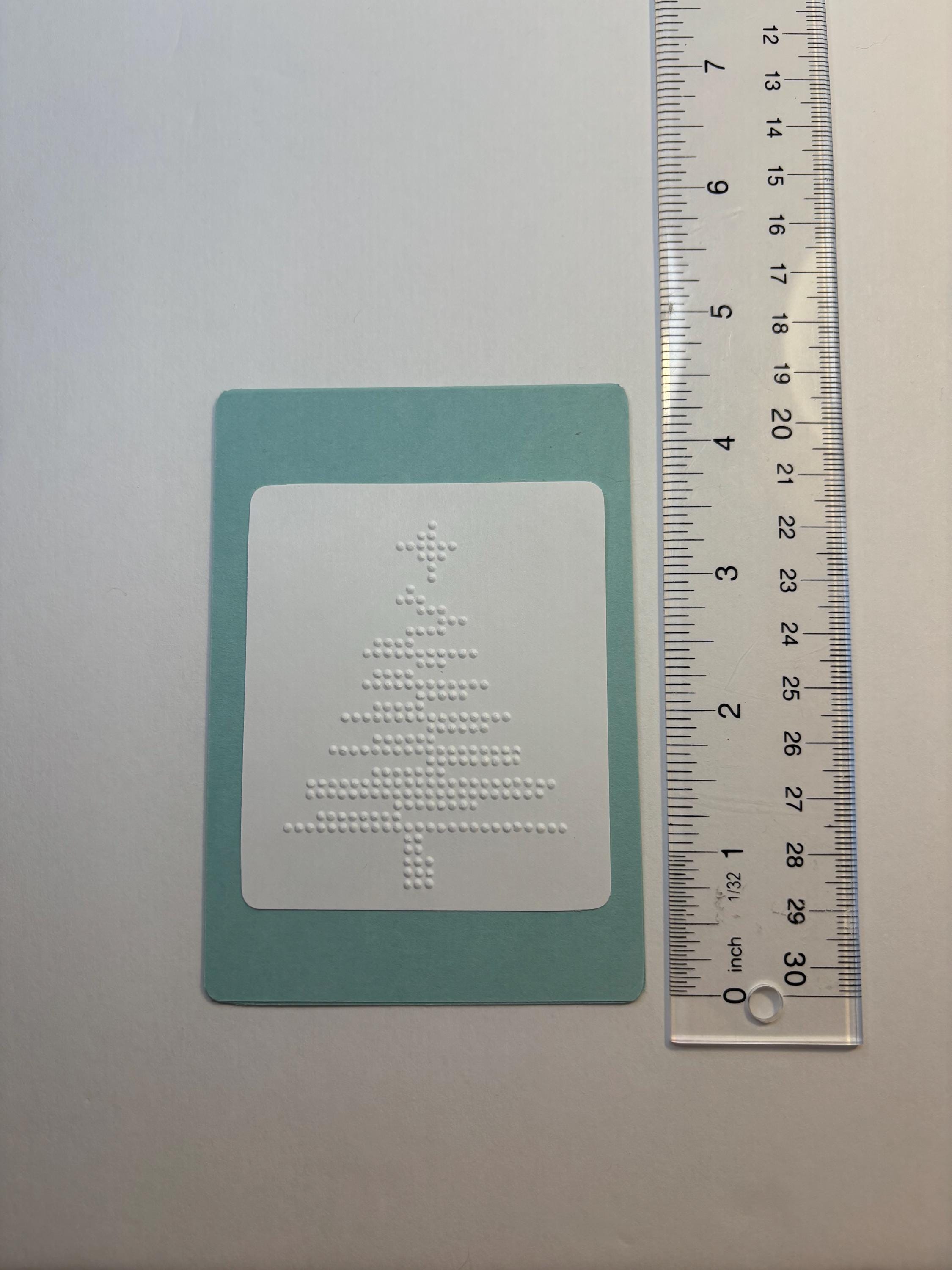 Tactile Graphic Christmas Card | Braille - Etsy