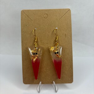 CUSTOM Braille Earrings | Medium Triangle Shape - Etsy