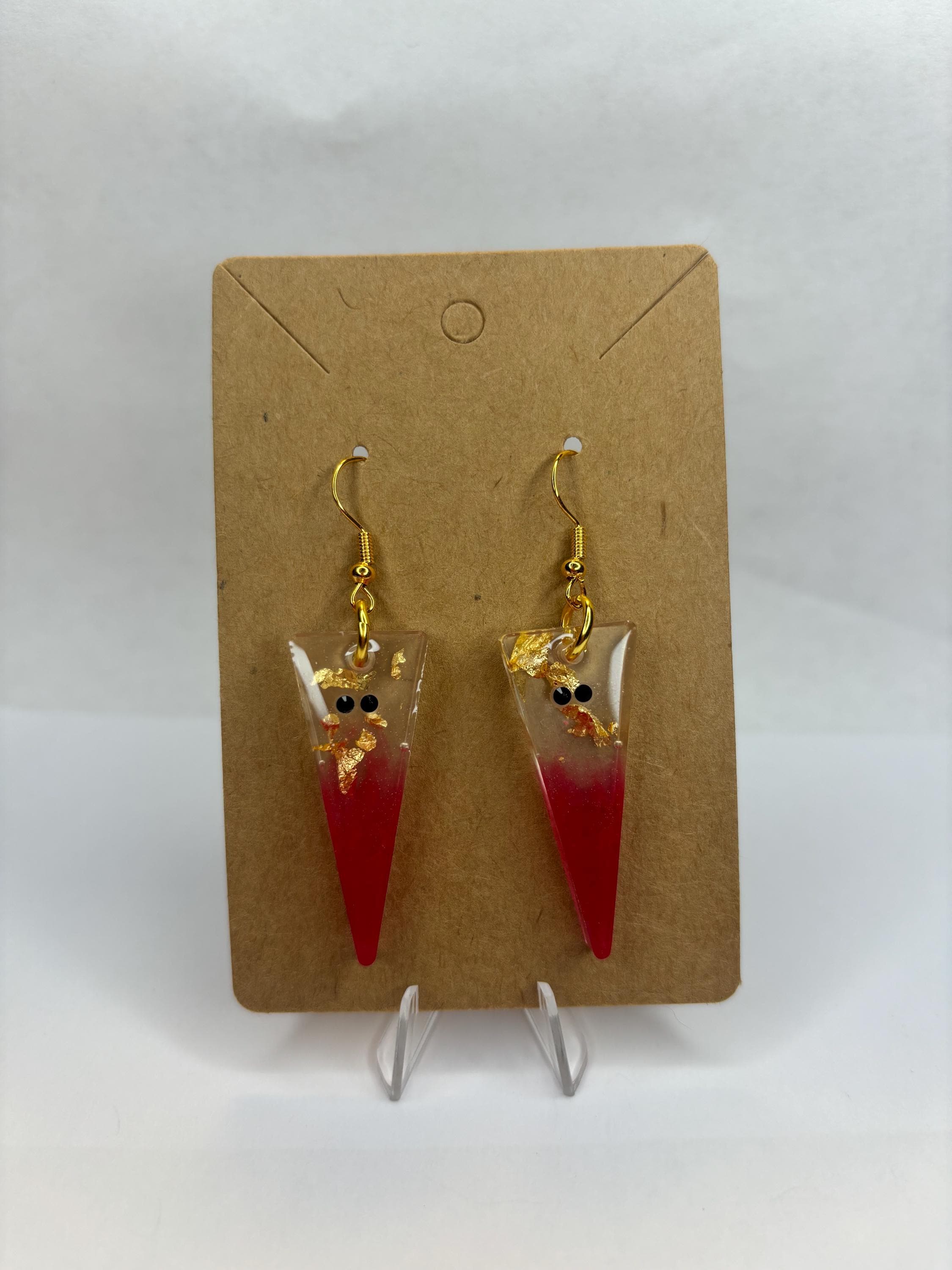 CUSTOM Braille Earrings | Medium Triangle Shape - Etsy