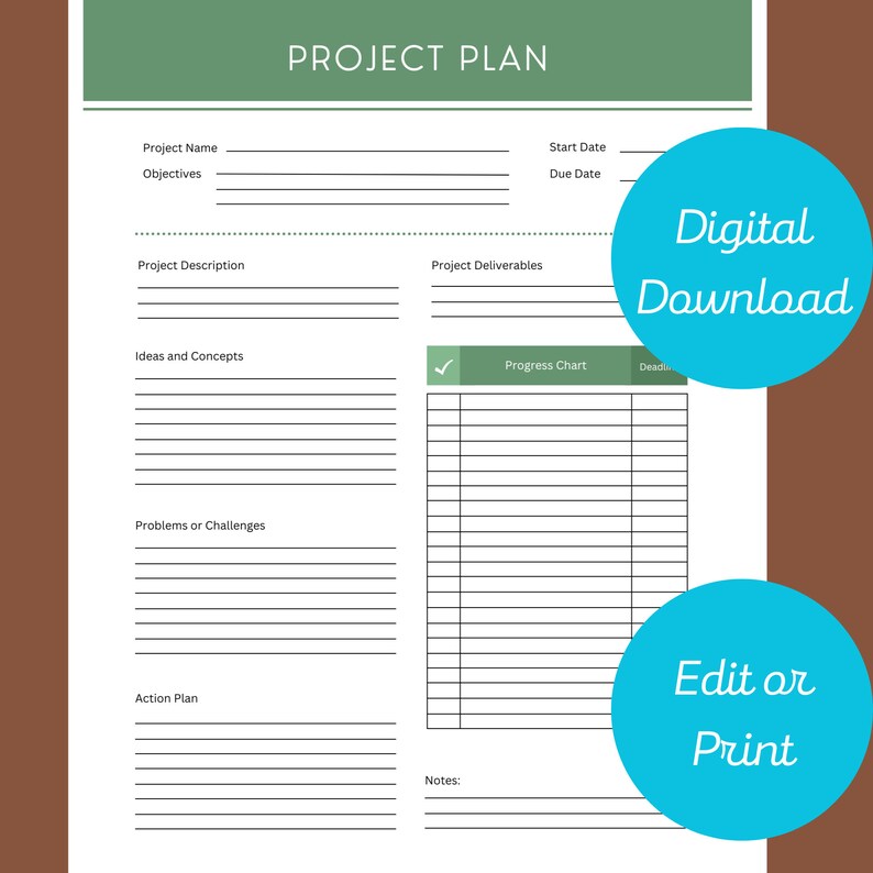 Printable Project Planner Bundle to Help With Productivity and Goal ...
