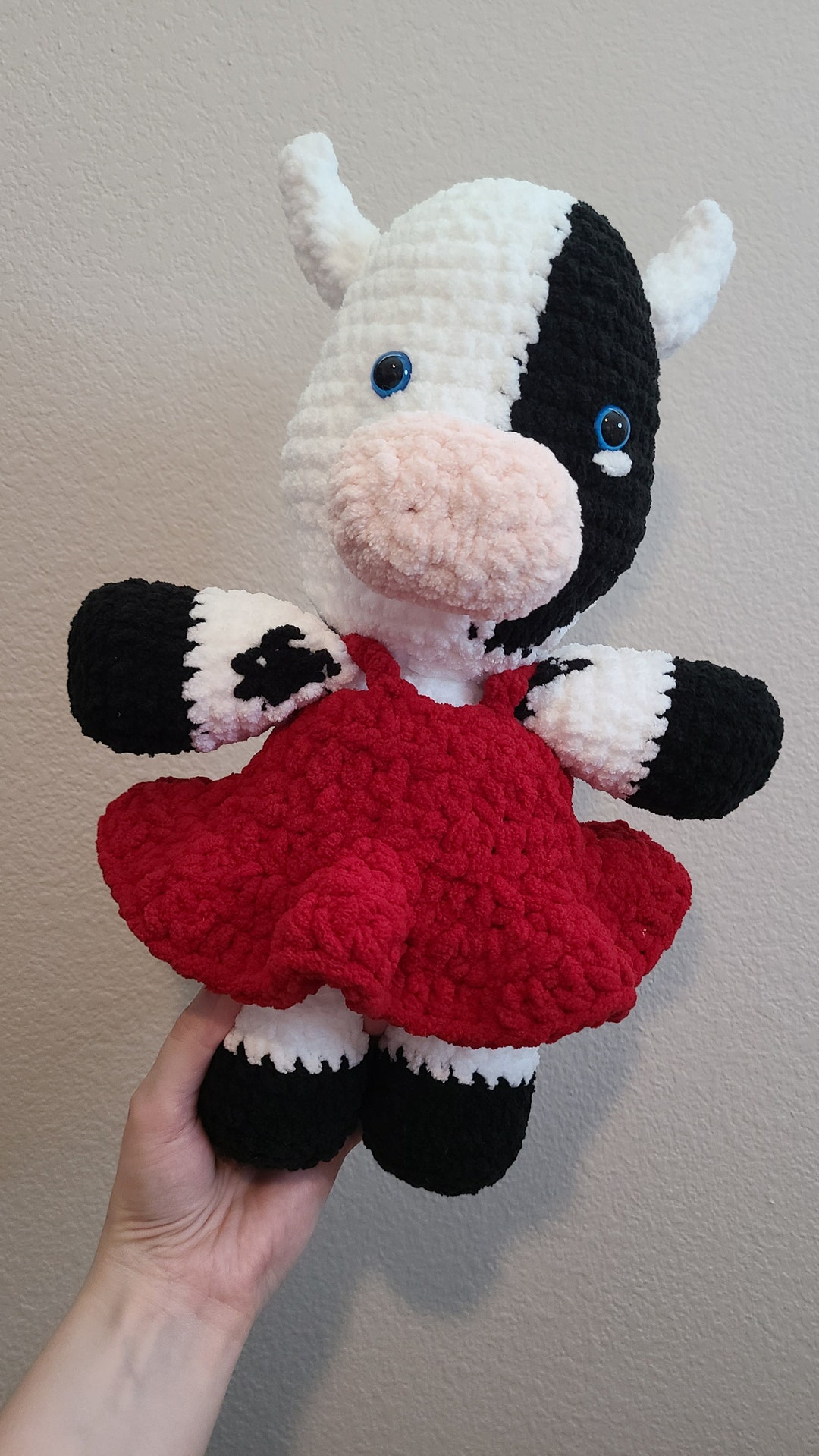 Moochelle! Cow Plushie With a Red Dress - Etsy