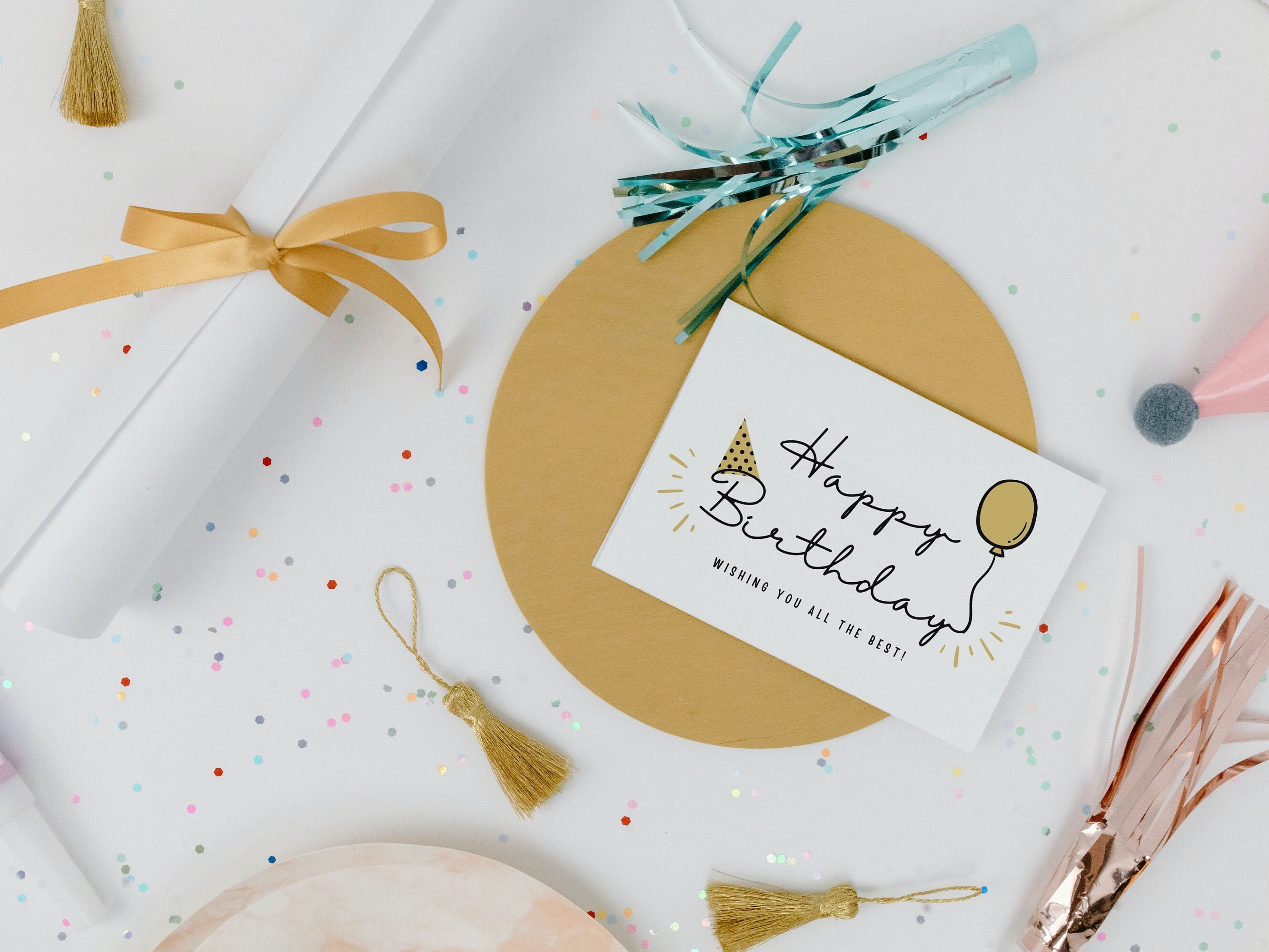 Happy Birthday Card Digital Download Printable Happy Bday Card, Blank ...