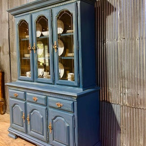 Custom Order Option: Vintage French Blue Hutch/buffet - Etsy