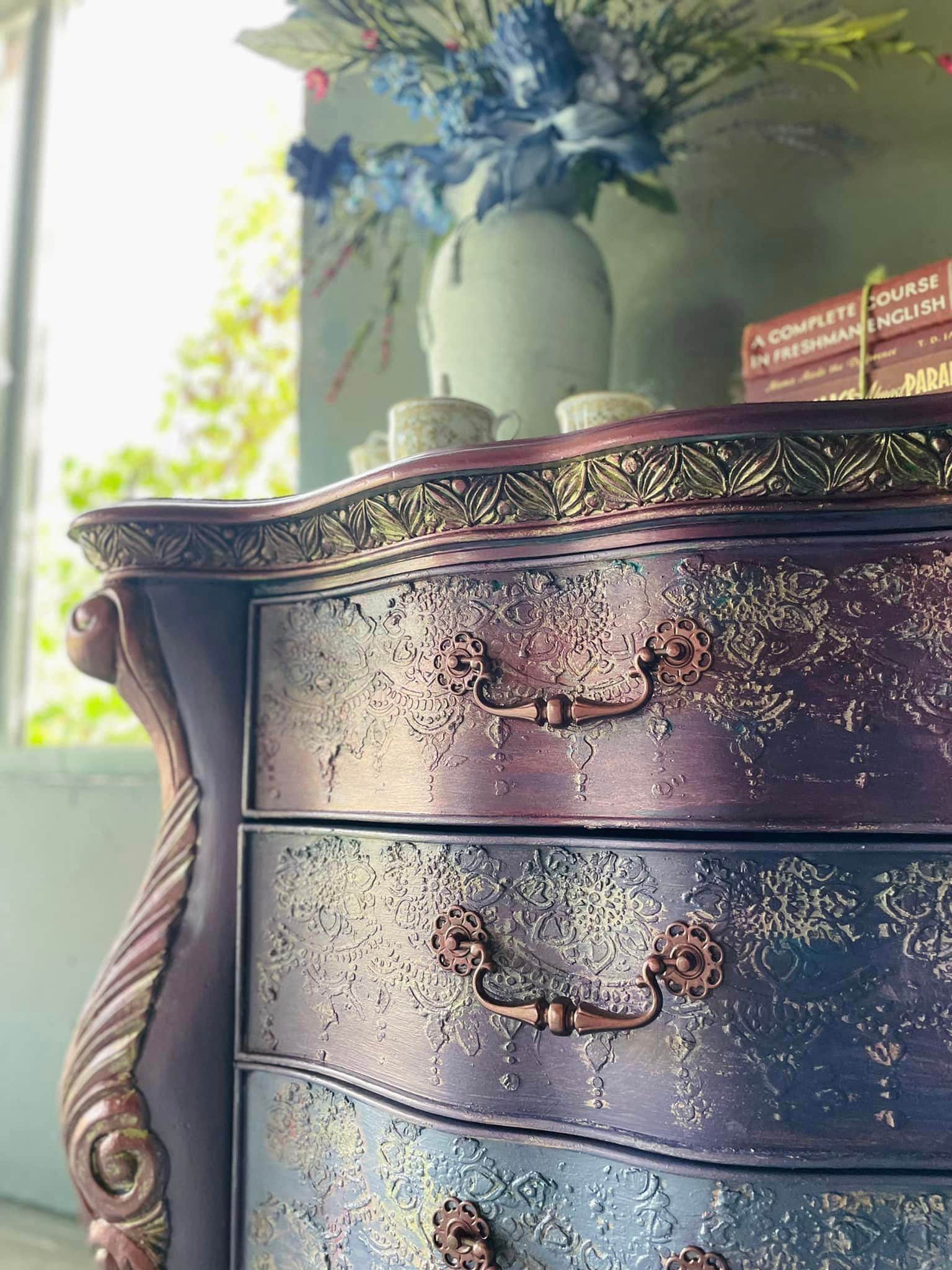 Custom Order Option: Lavish Purple Ombre Ornate Nightstand/accent Table ...