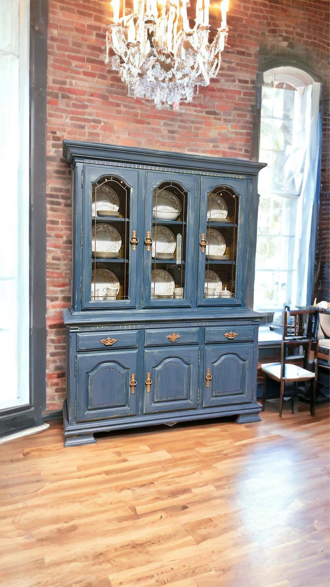 Custom Order Option: Vintage French Blue Hutch/buffet - Etsy