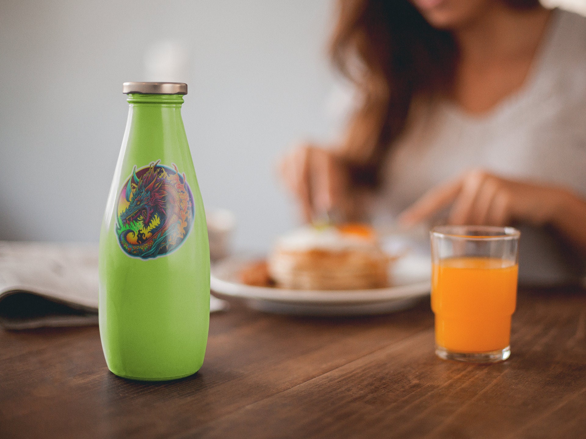 Trippy Dragon Sticker Vinyl Decal Psychedelic Design Fantasy Creature ...