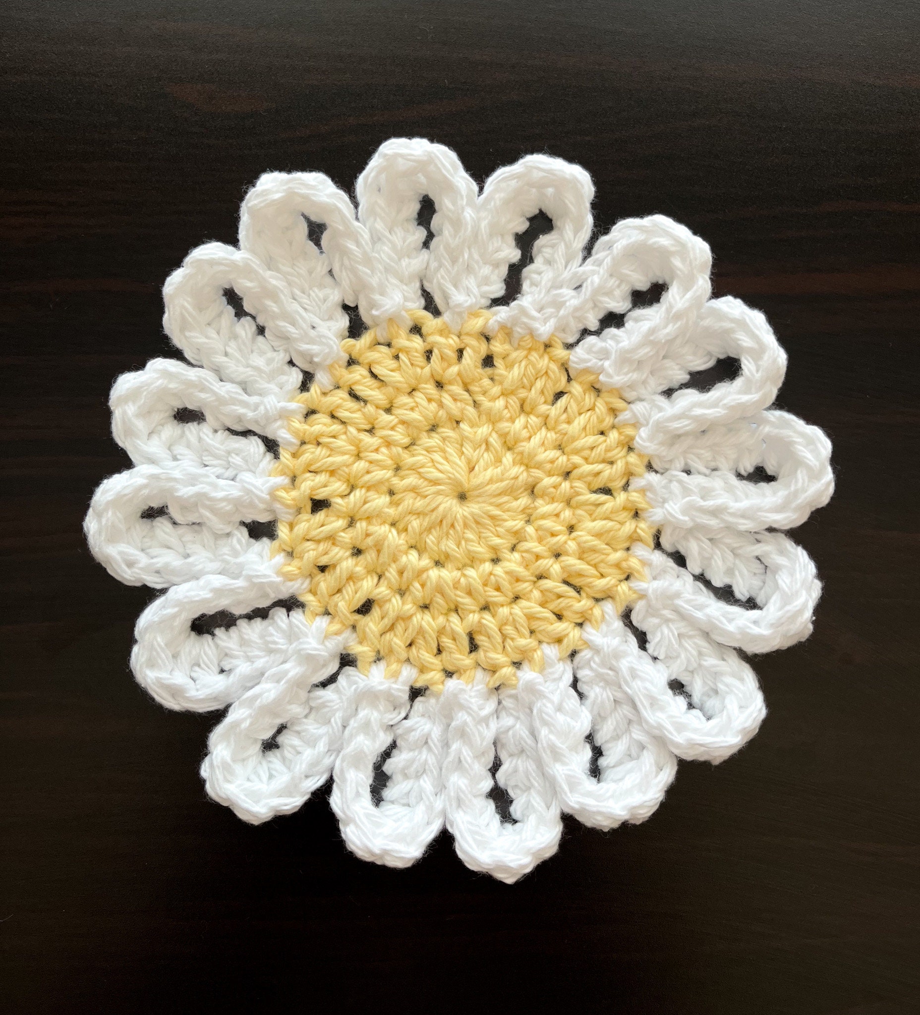 Crochet Pattern | Digital Download | DIY | Daisy Coaster Pattern ...