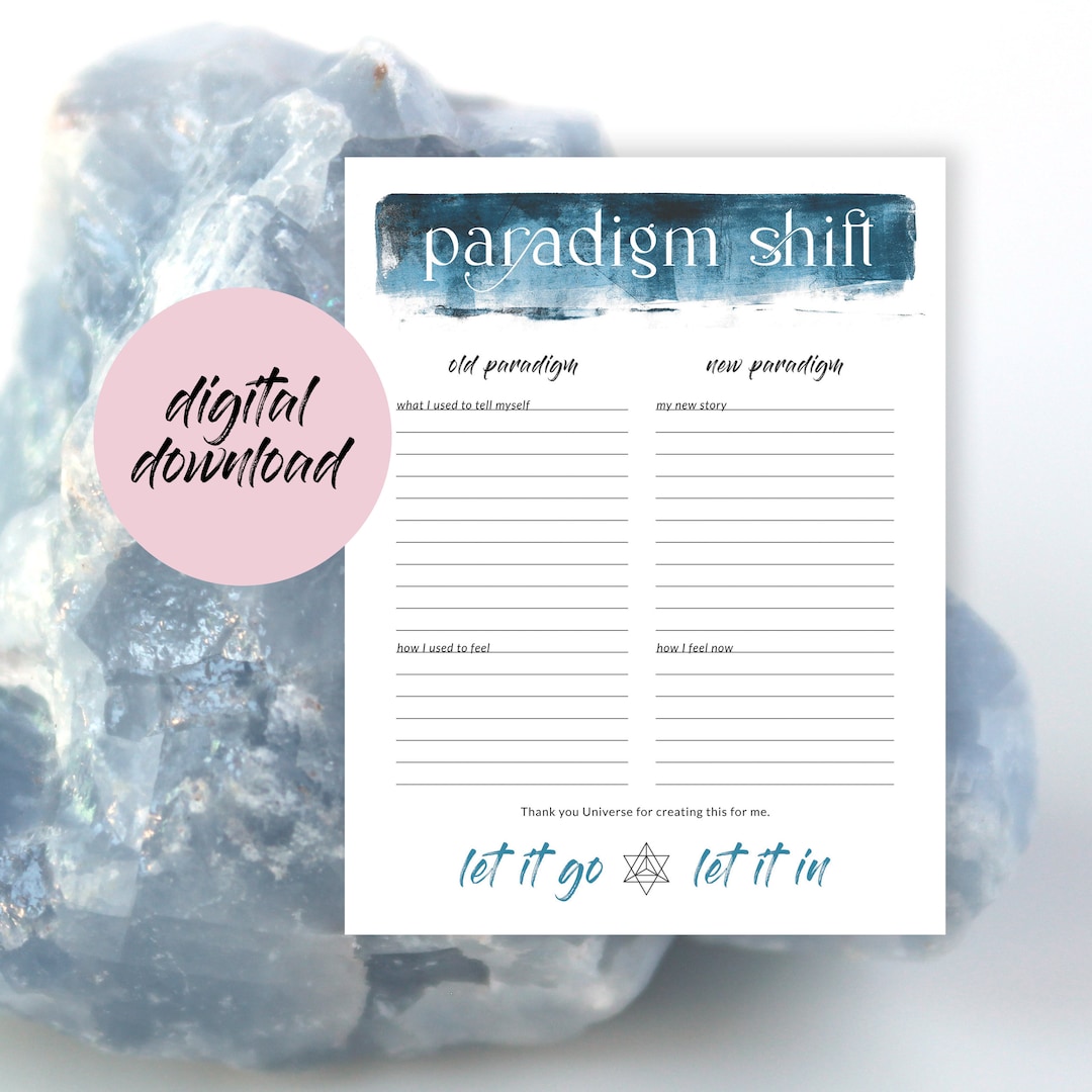 Law of Attraction Worksheet for a Paradigm Shift, Instant Download PDF ...