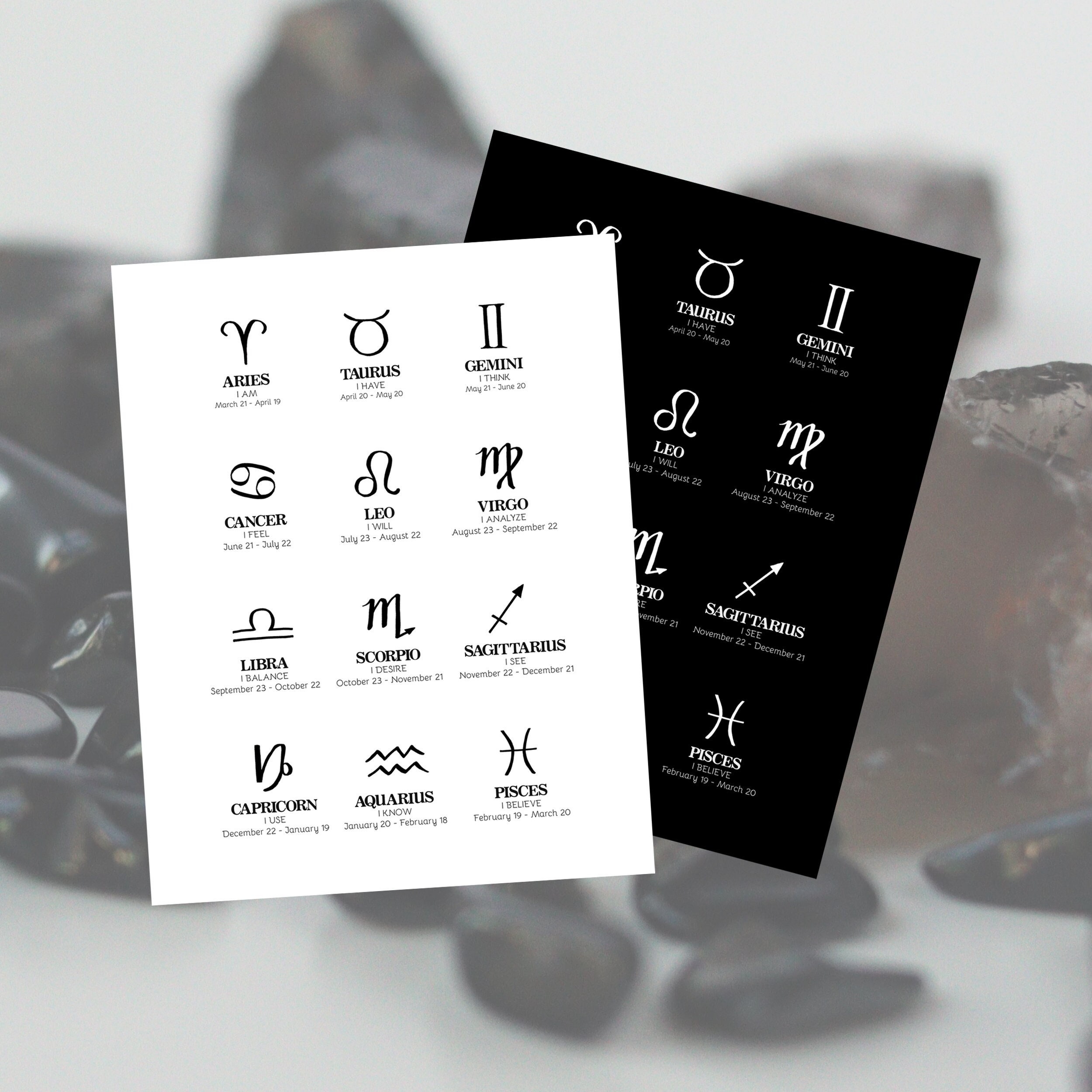 Astrology Symbols, Zodiac Horoscope Star Sign, Clip Art, Simple Black ...