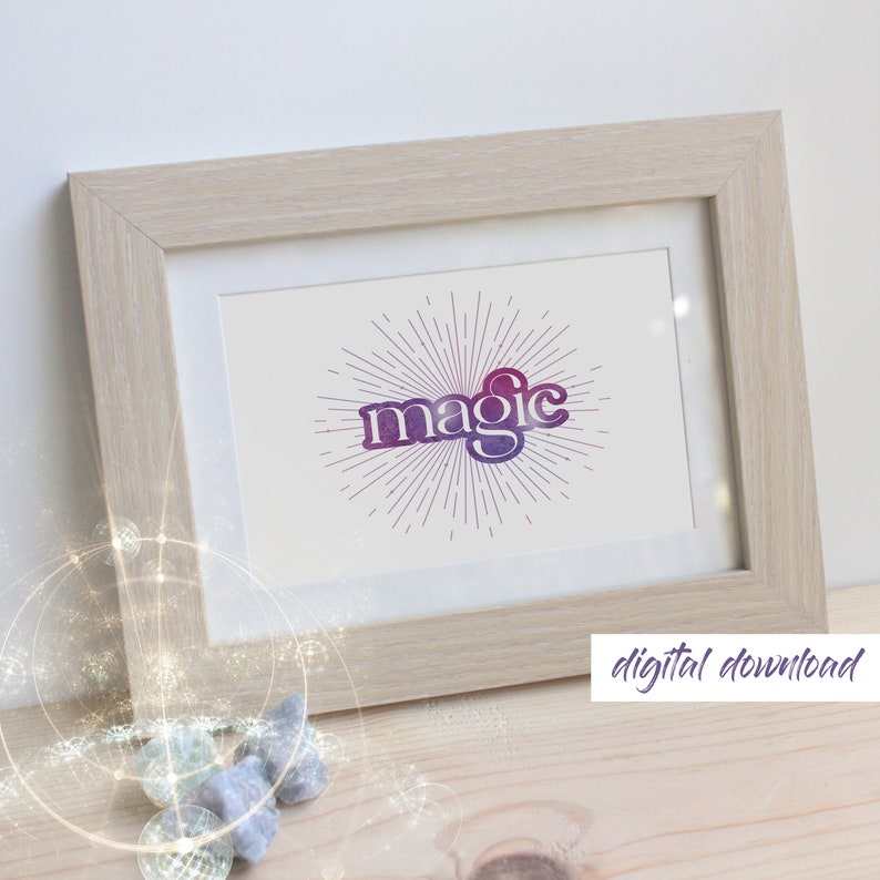 Magic Word Art Graphic, Digital Download Printable, 8x10 5x7 - Etsy