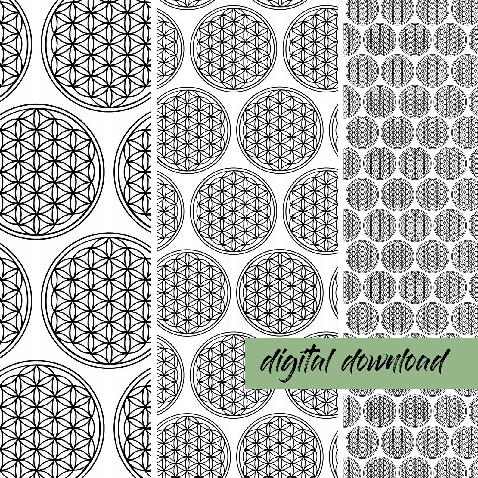 Flower of Life Symbol Pattern, Sacred Geometry, Spiritual New Age ...