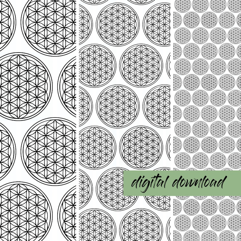 Flower of Life Symbol Pattern, Sacred Geometry, Spiritual New Age ...