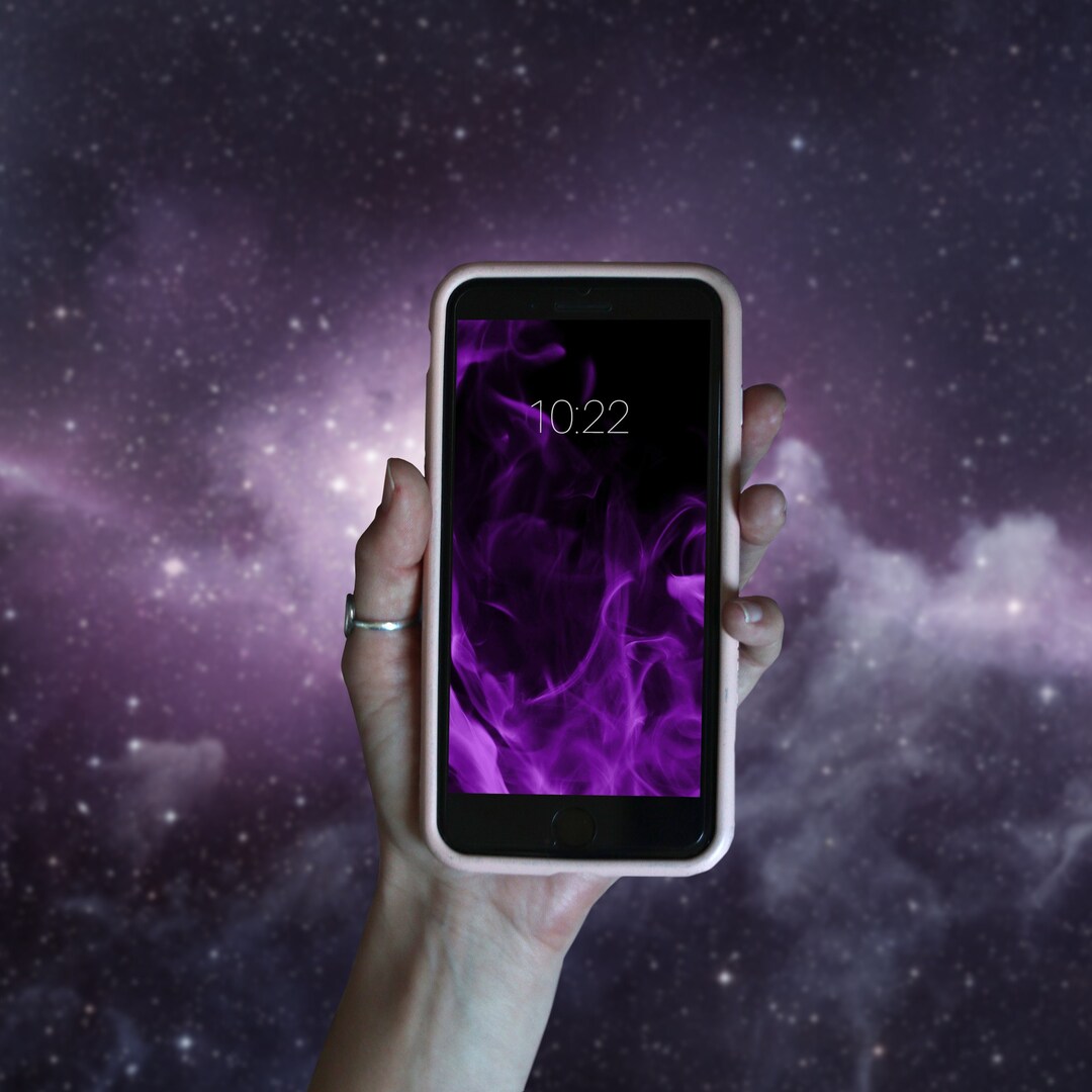 Violet Flame Phone Wallpaper Background, Spiritual Photo for Android or ...