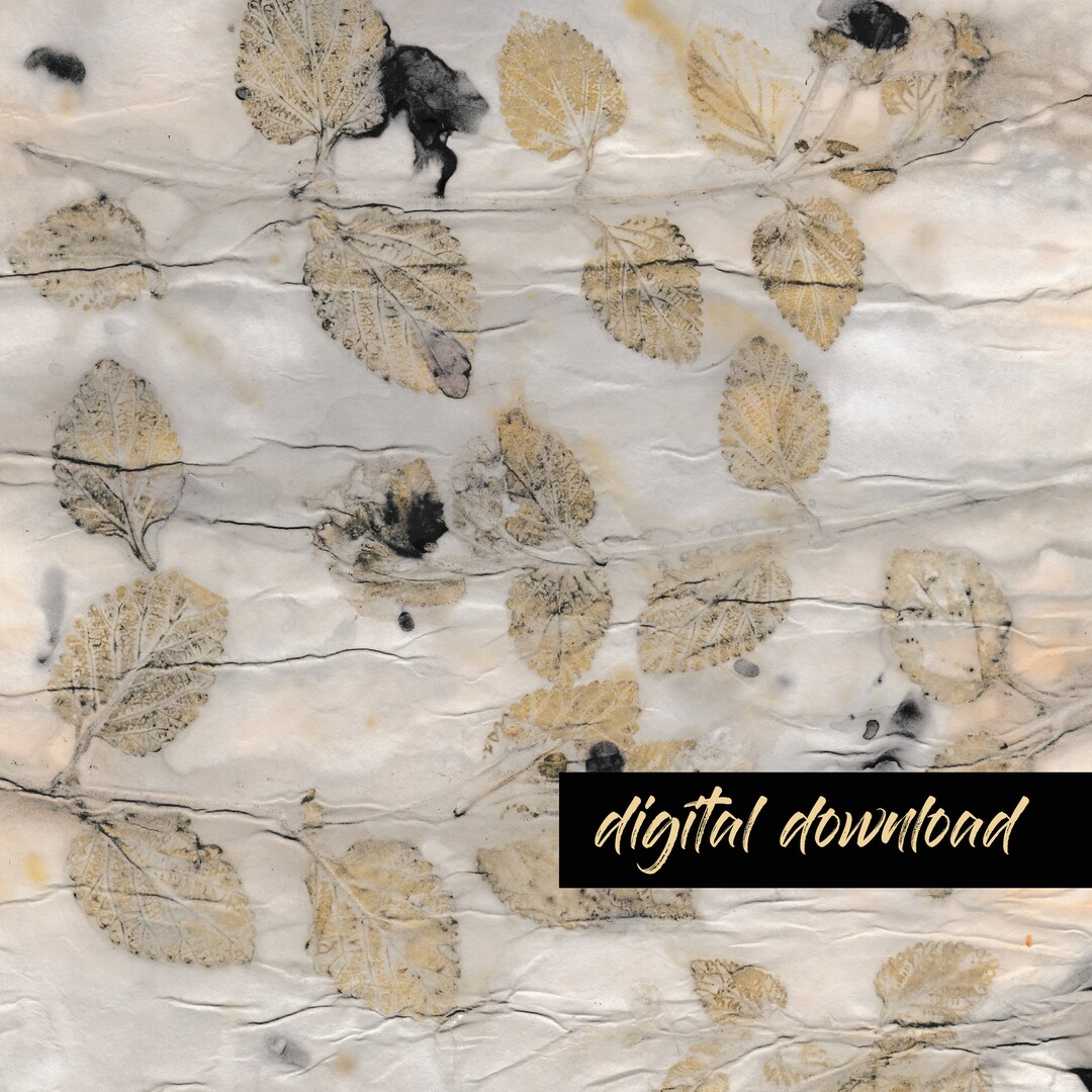 Eco Print Plant Leaf Nature Design, 8x11 Download and Print, Collage ...