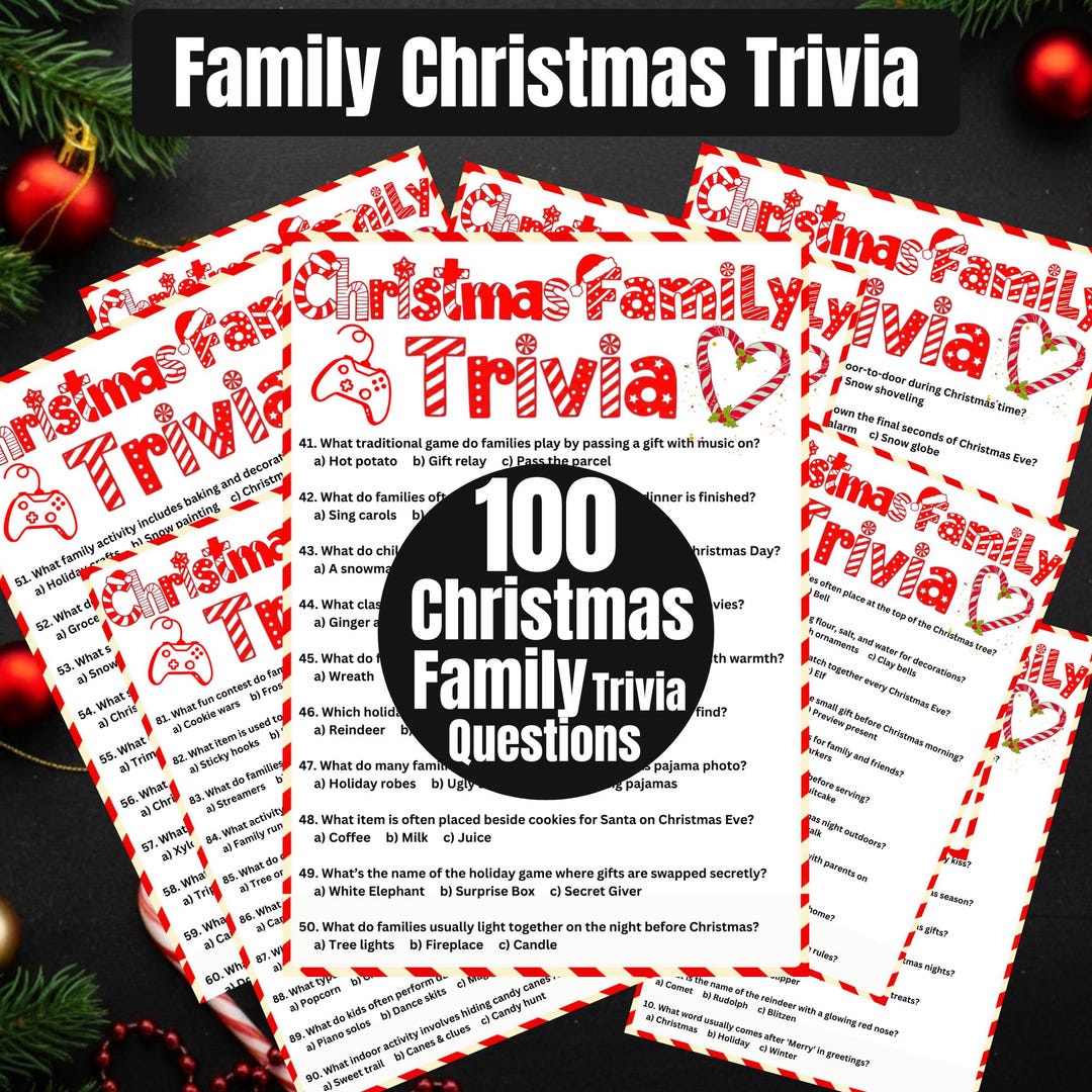 Printable Christmas Trivia Games – 100 Family Christmas Trivia ...