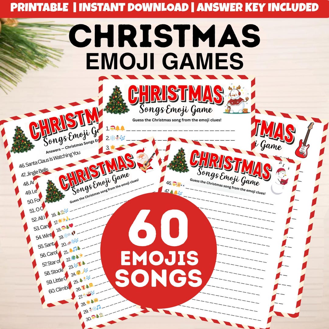 Christmas Songs Emoji Game, Emoji Pictionary Christmas Songs, Christmas ...