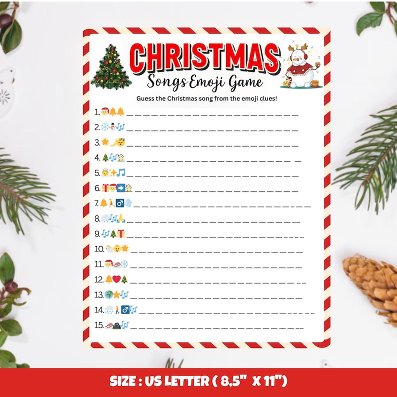 Christmas Songs Emoji Game, Emoji Pictionary Christmas Songs, Christmas ...