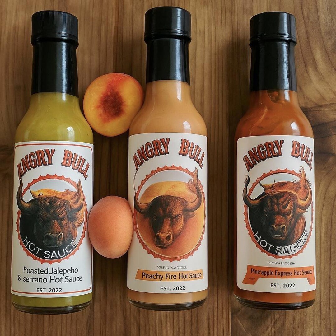 Angry Bull Sauce - 3 Pack (peachy Fire, Pineapple Express, Roasted ...