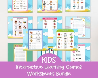 Phonics Worksheet Bundles for Kids, Kids Activity Workbooks, Gift for ...