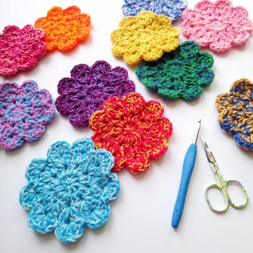 PATTERN ONLY - Crochet Cozy Cotton Coasters and Placemats, Floral ...