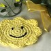 PATTERN ONLY - Smiley Face Crochet Coaster Pattern, Cotton Coasters and ...