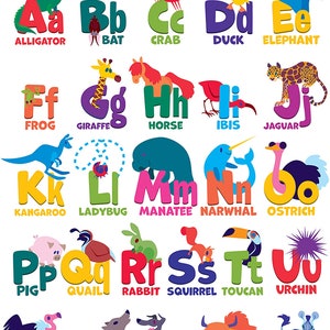Kids Educational Posters Bundle, Learning Activity Prints (digital ...