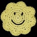 PATTERN ONLY - Smiley Face Crochet Coaster Pattern, Cotton Coasters and ...
