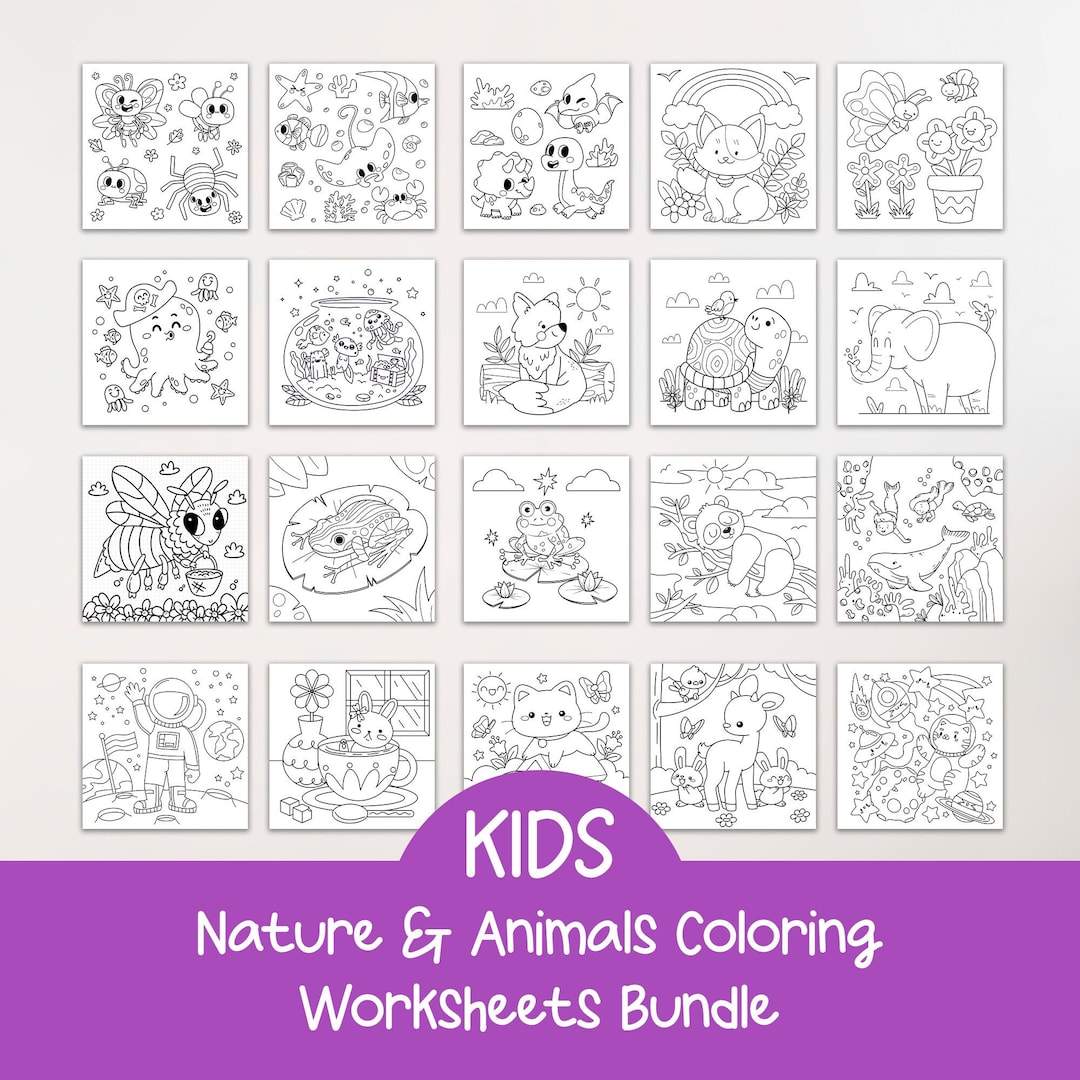 Colors and Shapes Learning Bundle for Kids, Kids Learning Worksheets ...