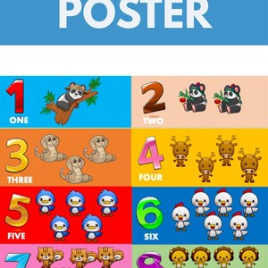 Kids Educational Posters Bundle For, Kids Activity Learning Posters ...