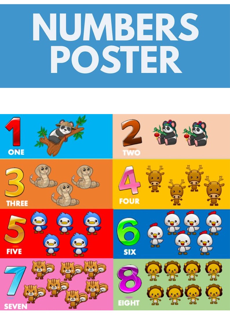 Kids Educational Posters Bundle For, Kids Activity Learning Posters ...