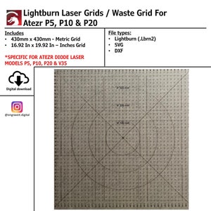 Laser Waste Grid Production Grid Metric 430mm X 430mm and 16.92X19.92 ...