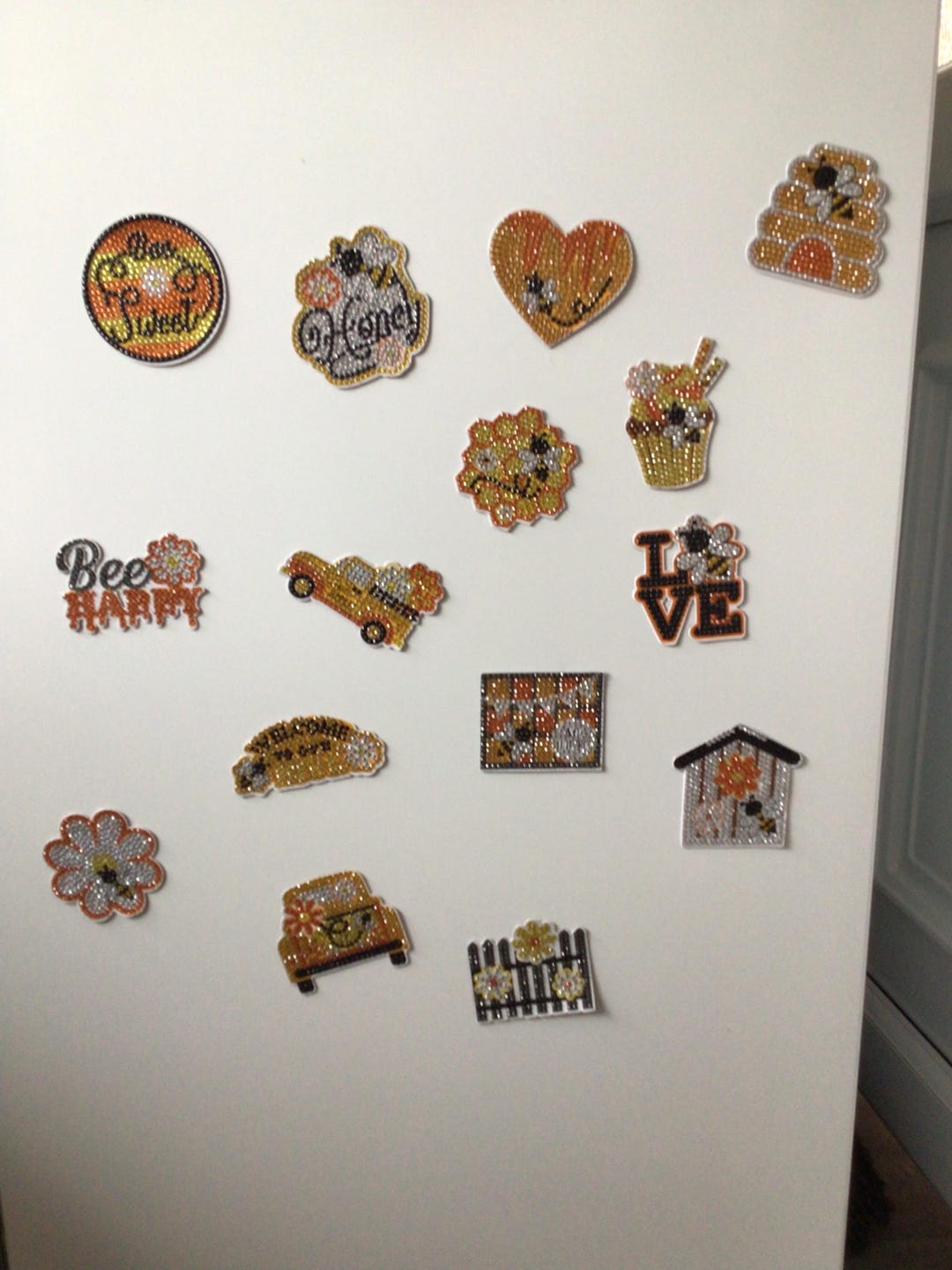 5d Diamond Painted Fridge Magnets - Etsy