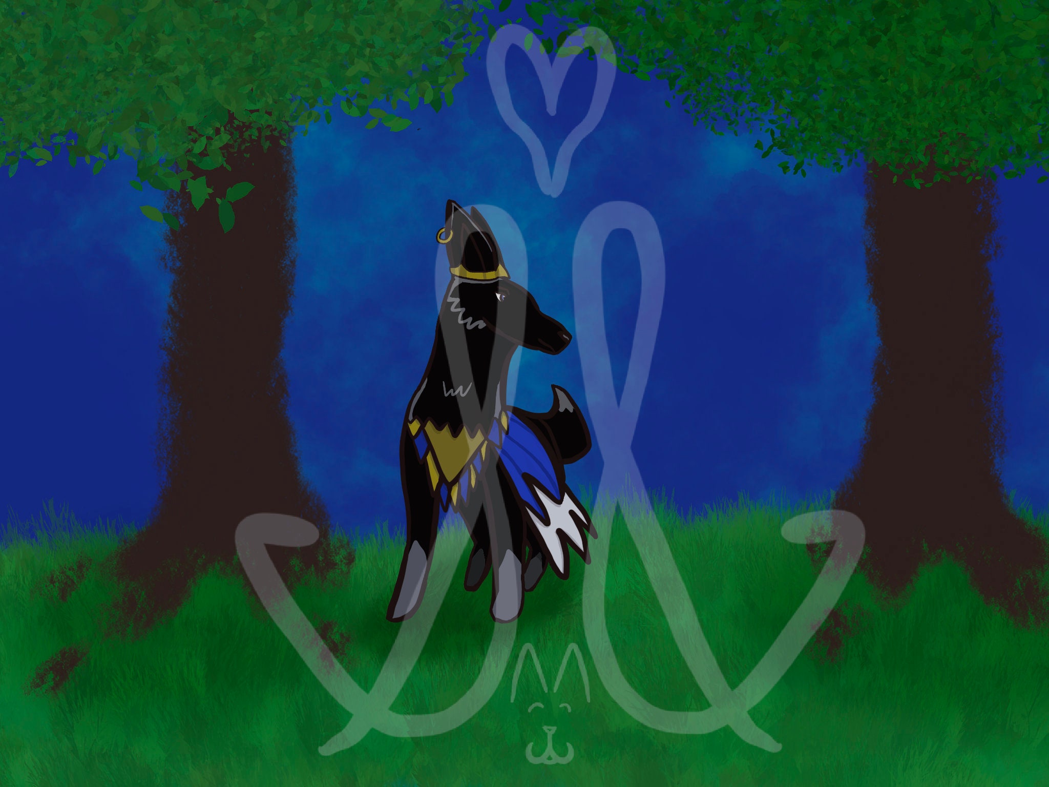 Red/silver/fennec Fox Character DND Style Digital Art - Etsy