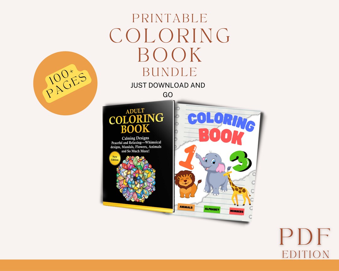 Coloring Book Bundle| Mom and Tot| Coloring Book|mandalas, Flowers ...