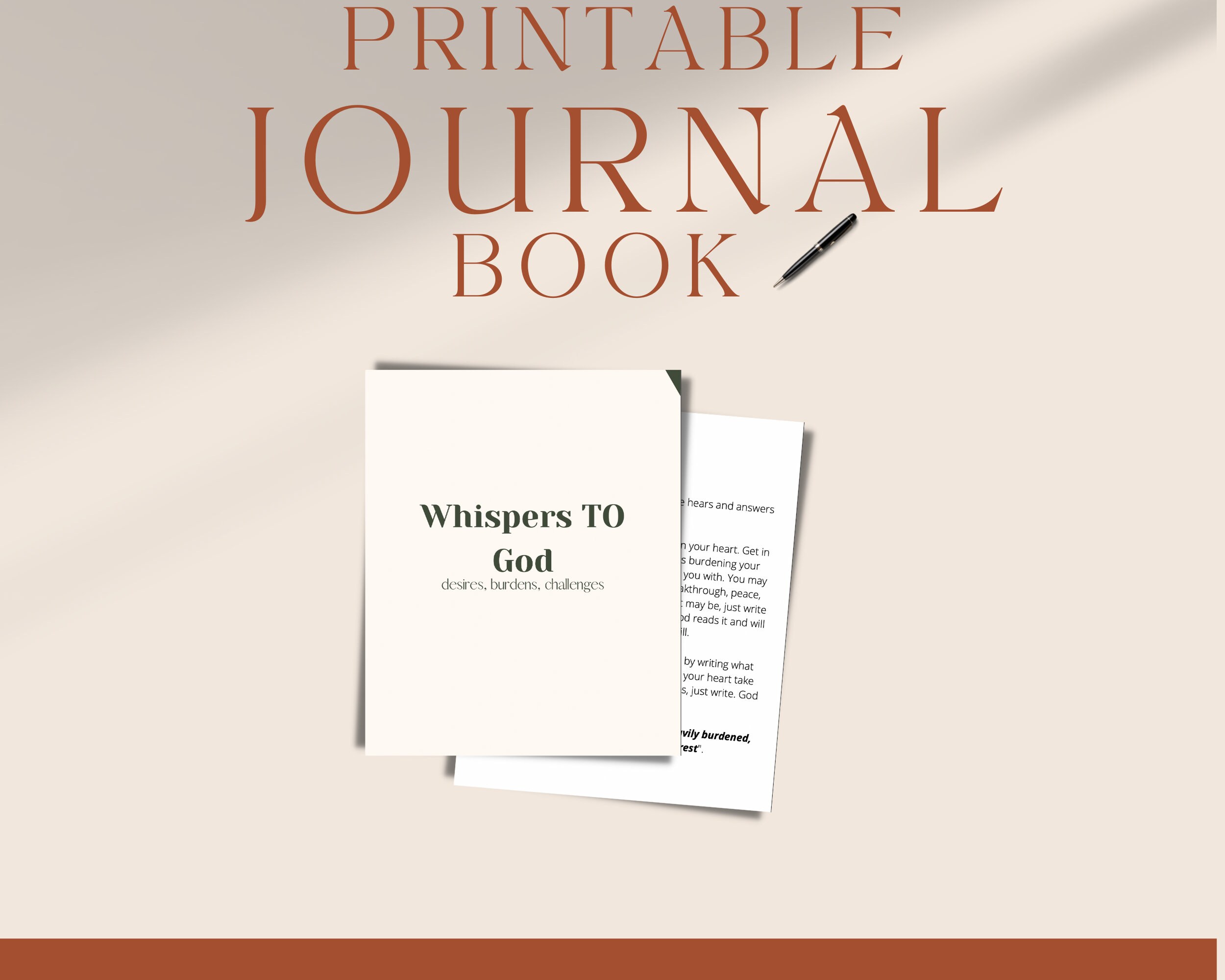The God Journal| Printable Minimalistic Journal Download| Devotional ...