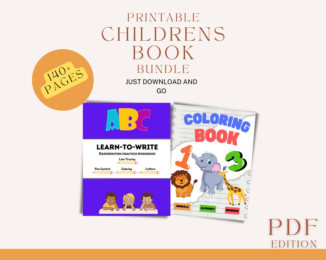 Childrens Book Bundle| Learning to Handwrite| Coloring Book|line ...