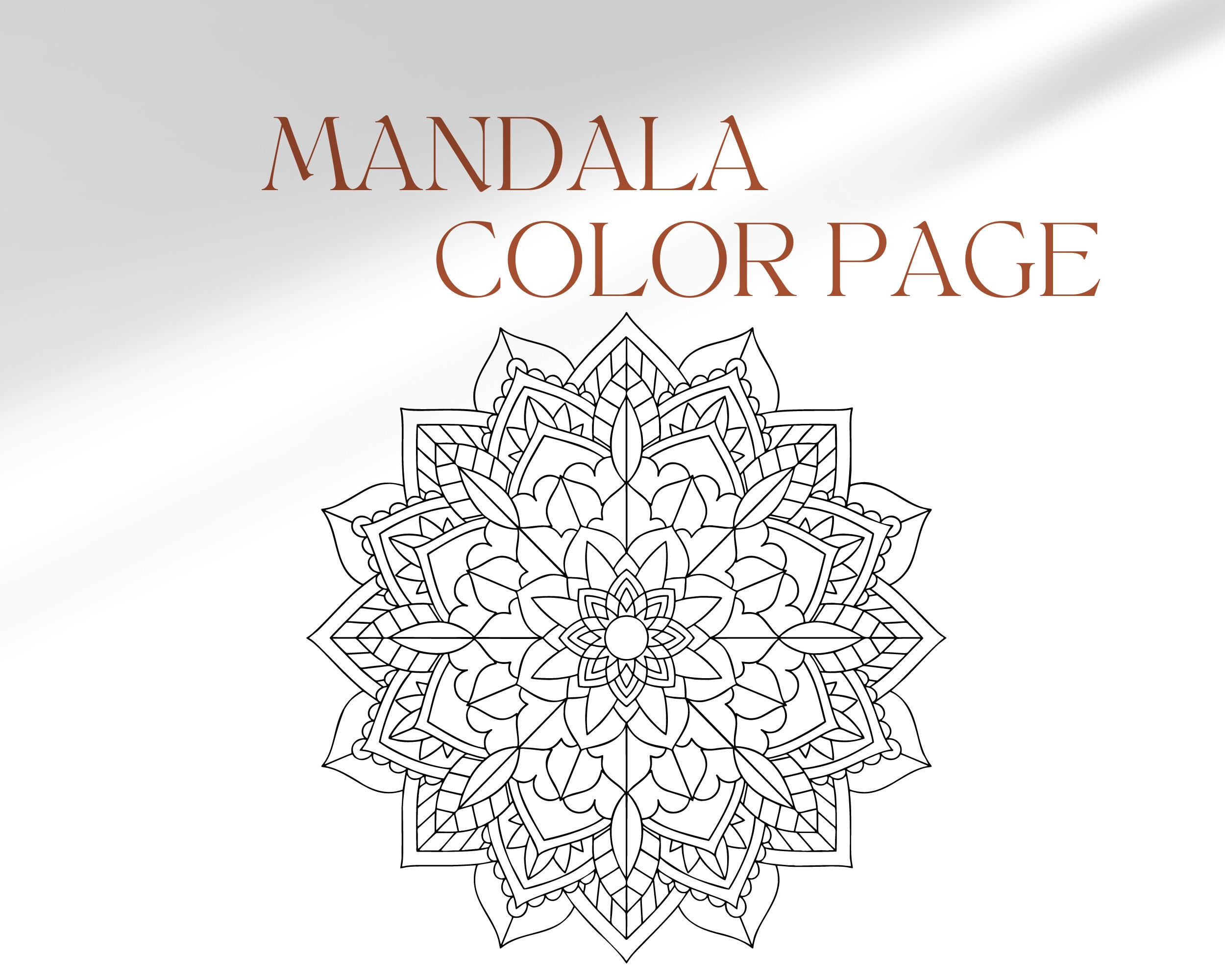 PDF Printable Mandala Color Page| Digital Colouring| Stress Relief - Etsy