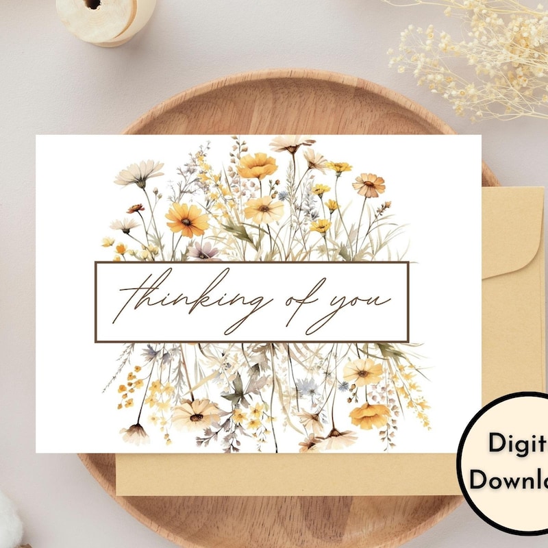 Thinking of You Card - Etsy