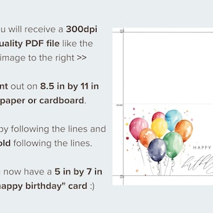 Happy Birthday Card - DIGITAL Download - Printable Birthday Card ...