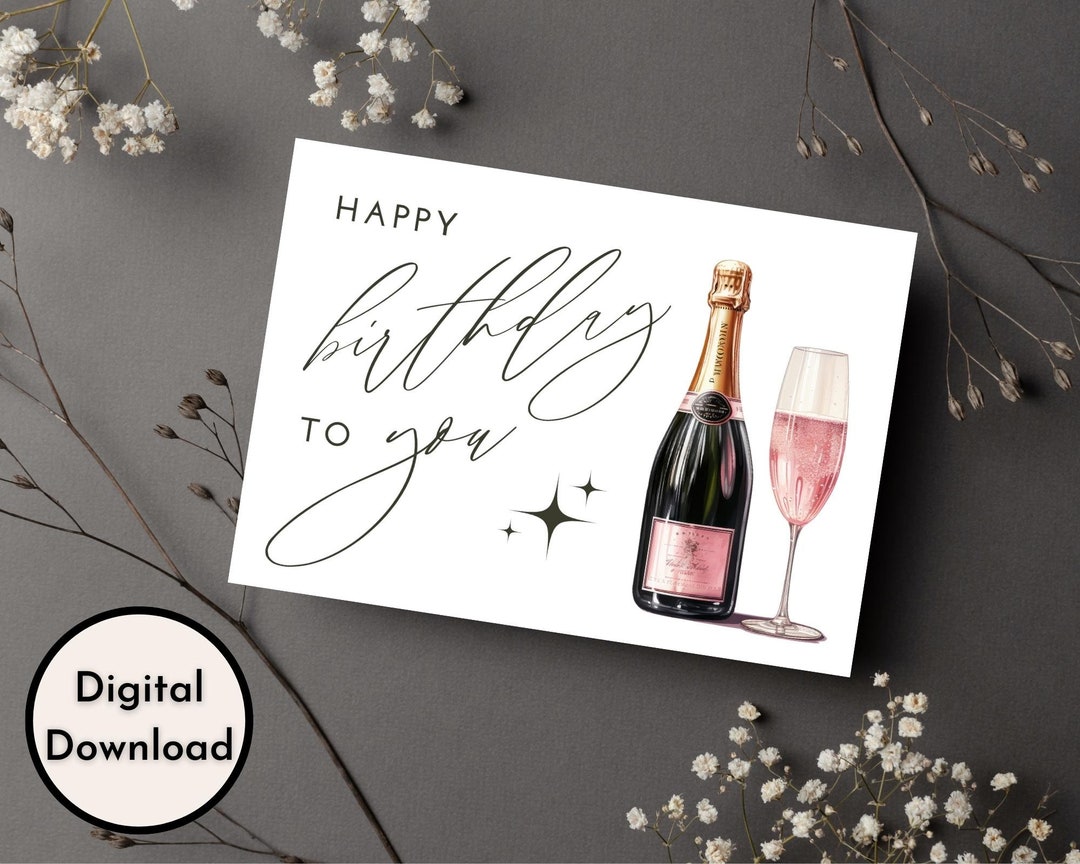 Elegant Happy Birthday to You Card - DIGITAL Download - Printable ...