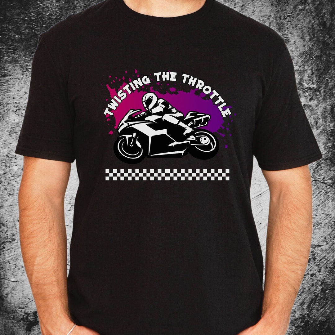 Twisting the Throttle T-shirt, Motorcyclist Graphic Shirt, Racing Tee ...